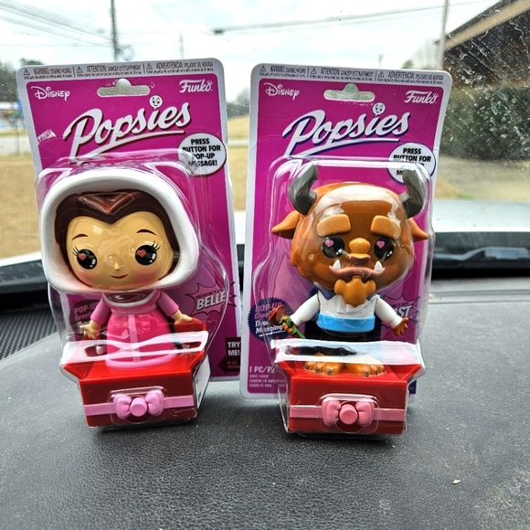 Funko | Other | Nib Disney Beauty And The Beast Popsies By Funko | Poshmark